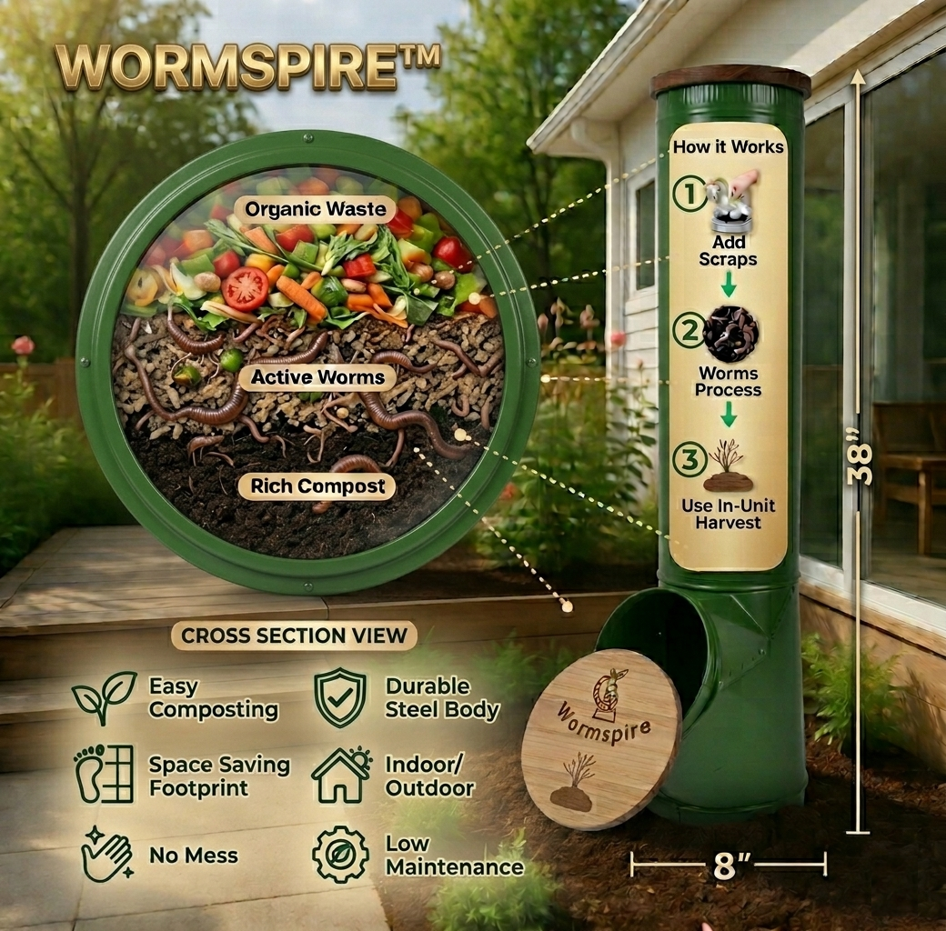 Wormspire™ — Effortless Worm Composting Towers | Handmade in Austin, TX